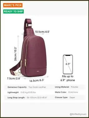 Bags | Small Leather Crossbody Sling Bag With Rfid Blocking Multiple ...